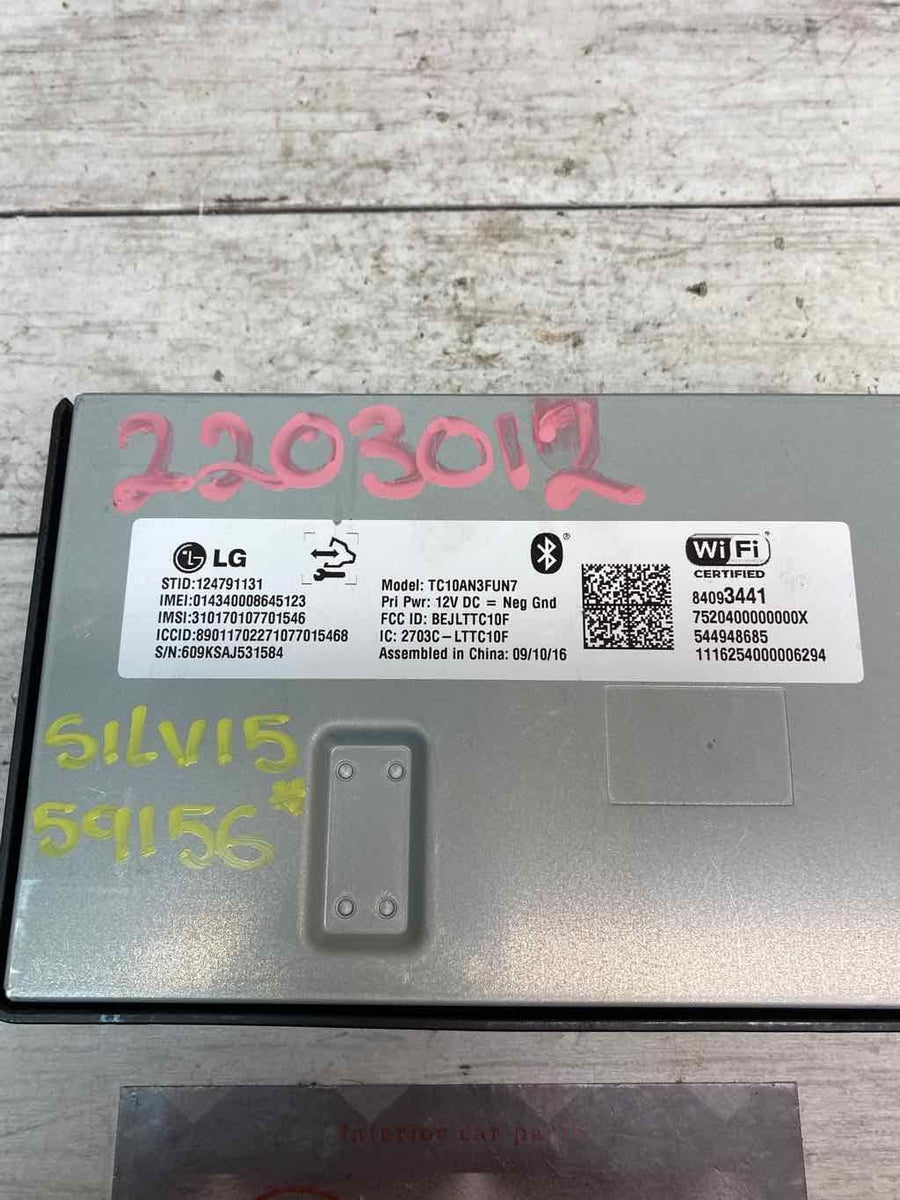 2017 CHEVY 1500 SILVERADO COMMUNICATION TELEMATICS CONTROL UNIT OEM 84 ...